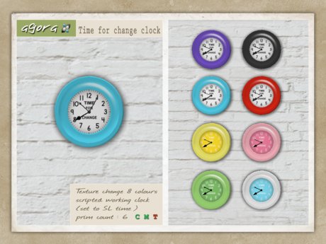 Second Life Marketplace - Agora - Time for change Clock
